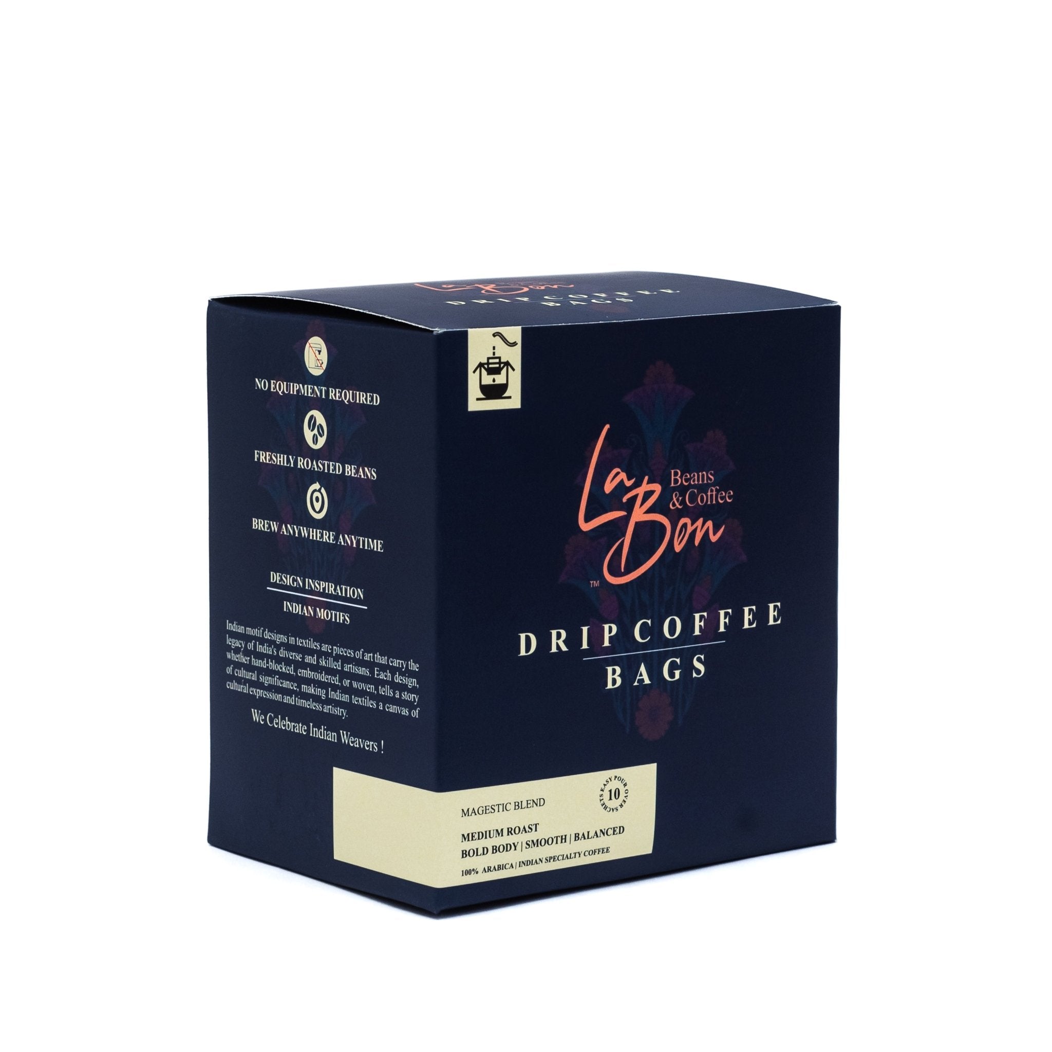 Easy Pour Drip Bags Medium Dark Roast | Pack of 10 sachets | 100% ...